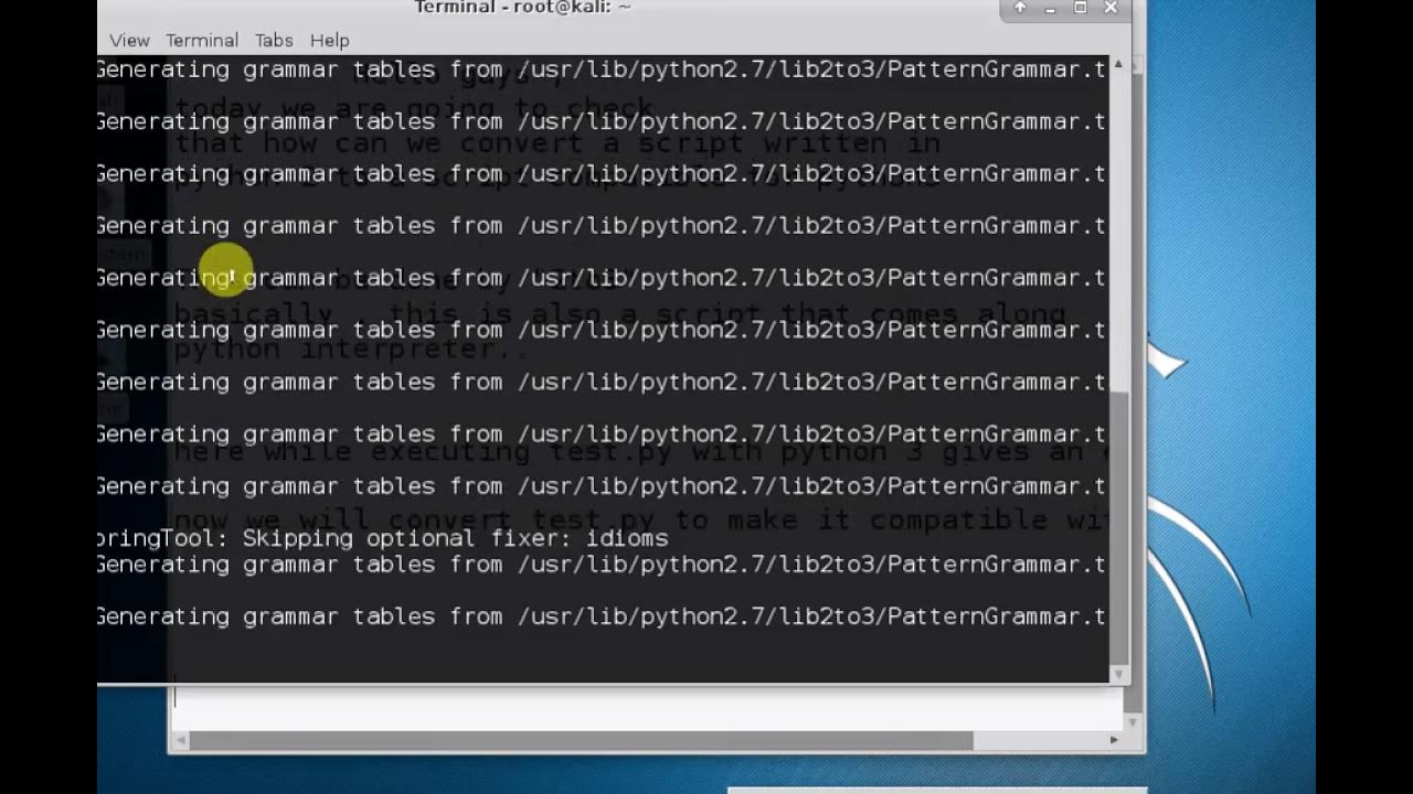Converting python2 script to python3 script automatically - YouTube
