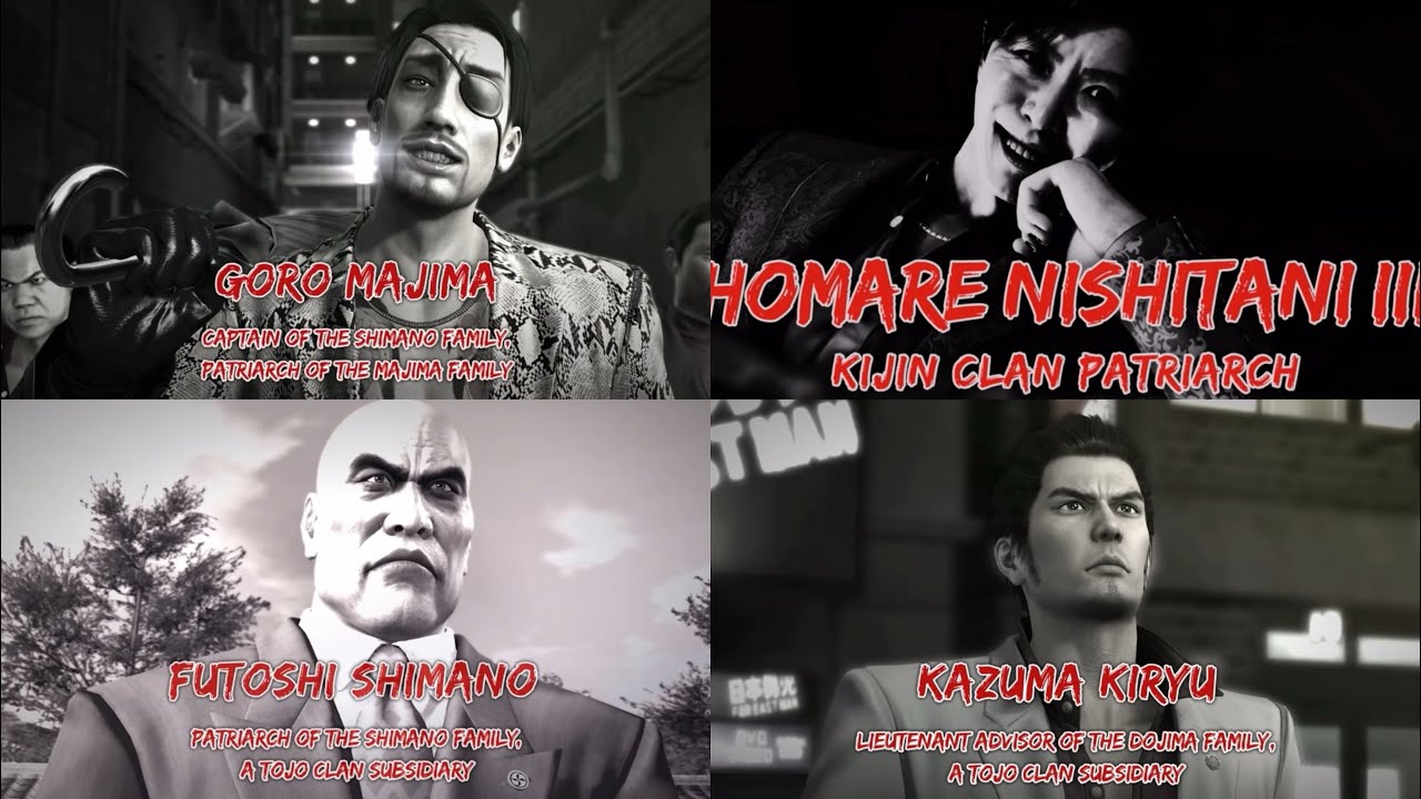All Characters Introduction in Yakuza - YouTube
