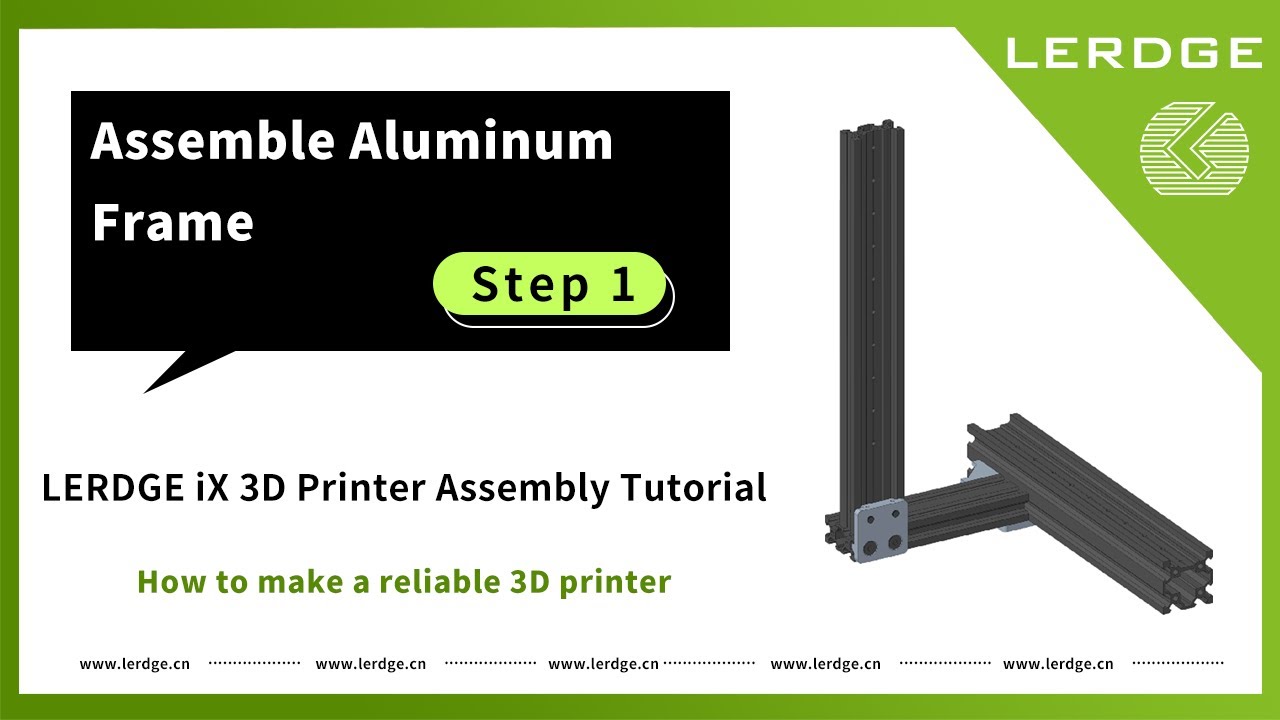 【V3.0】Step 1 build Lerdge ix 3D printer | Assemble Metal Frame of ...