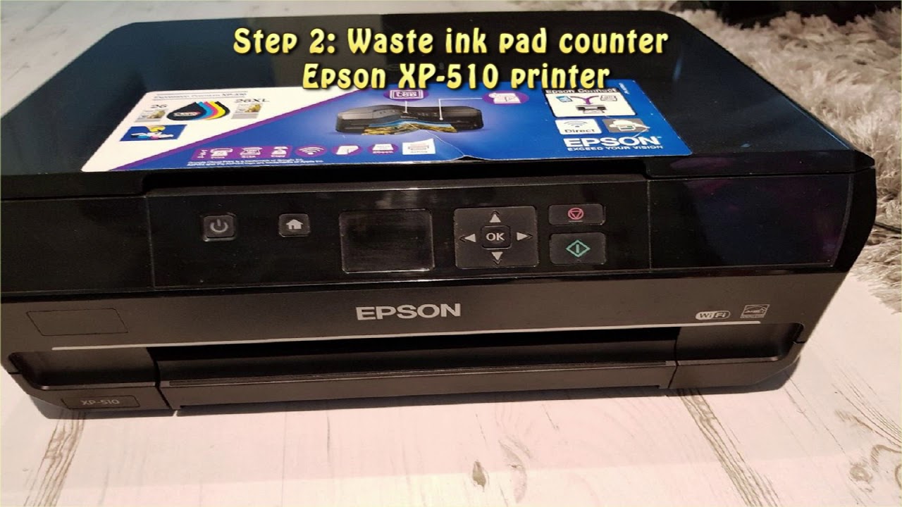 Reset Epson XP 510 Waste Ink Pad Counter - YouTube