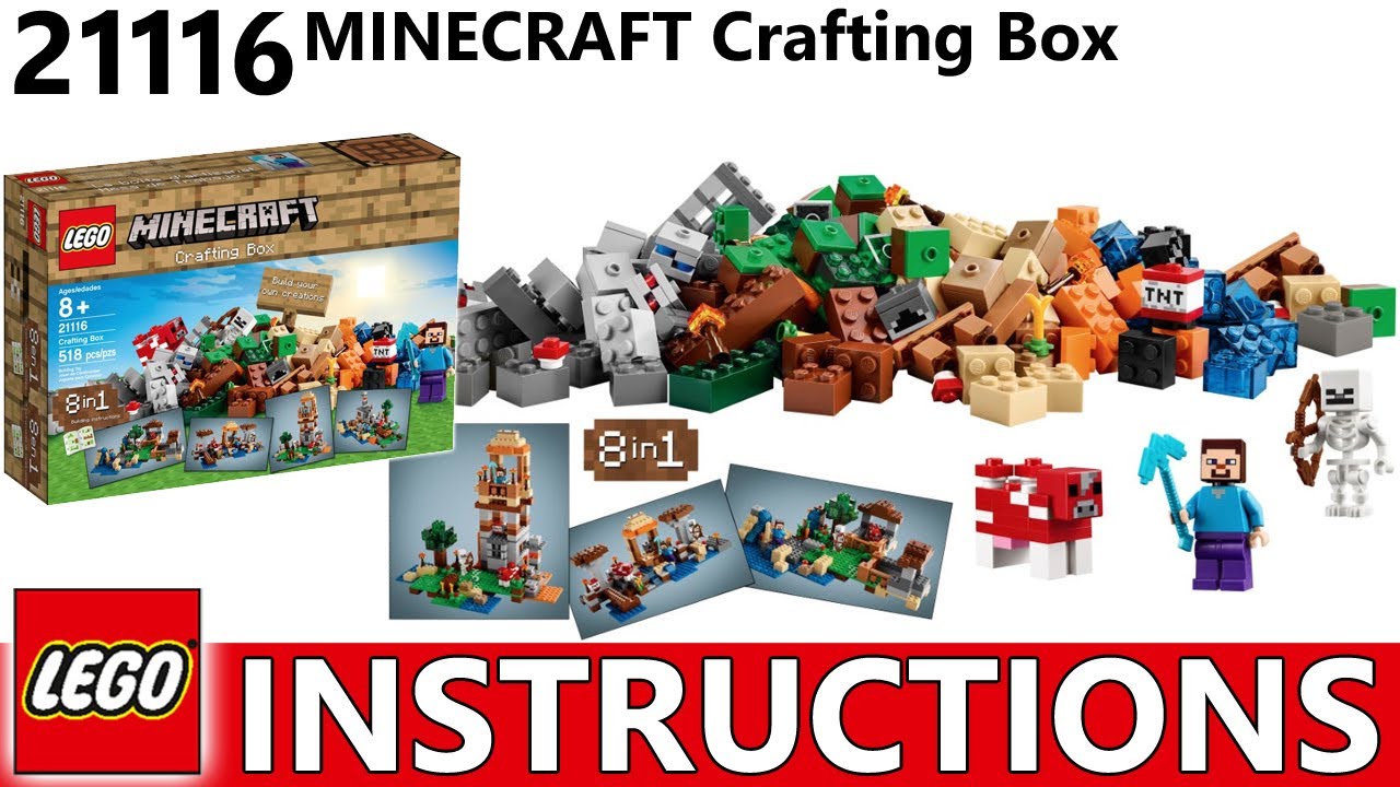 How to Build LEGO 21116 Crafting Box 2014 | LEGO MINECRAFT Instructions ...