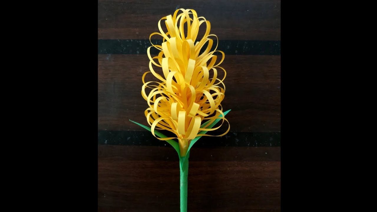 How To make Paper Stick Flower | Craft With Paper | Easy Craft For Kids ...
