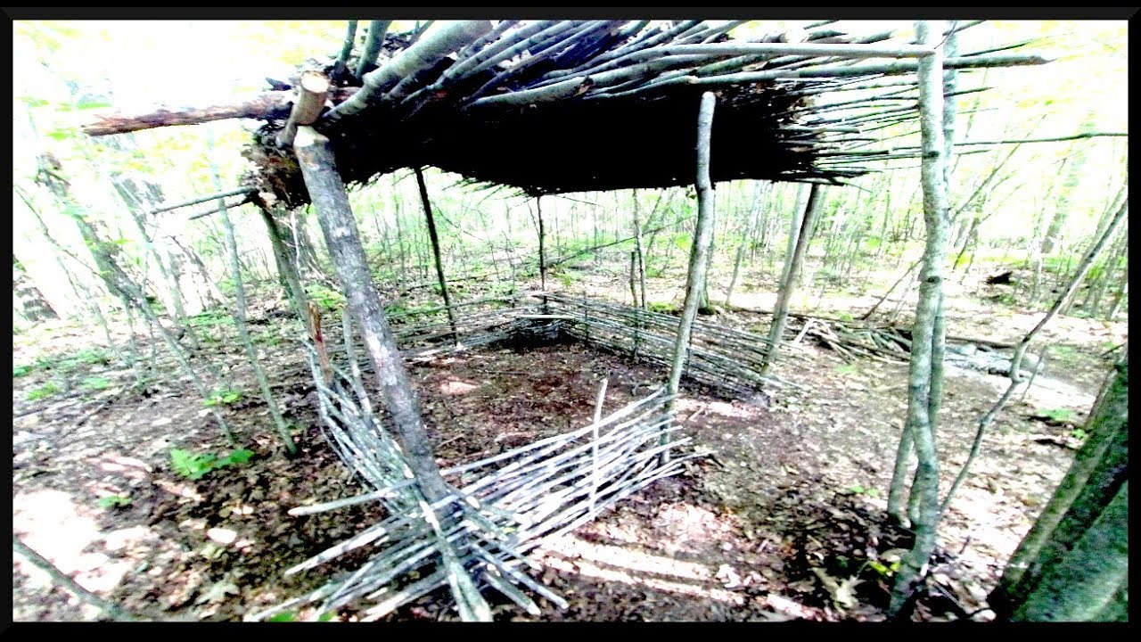 Overnight Stick Hut Camp Ramble And Stress Relief - YouTube