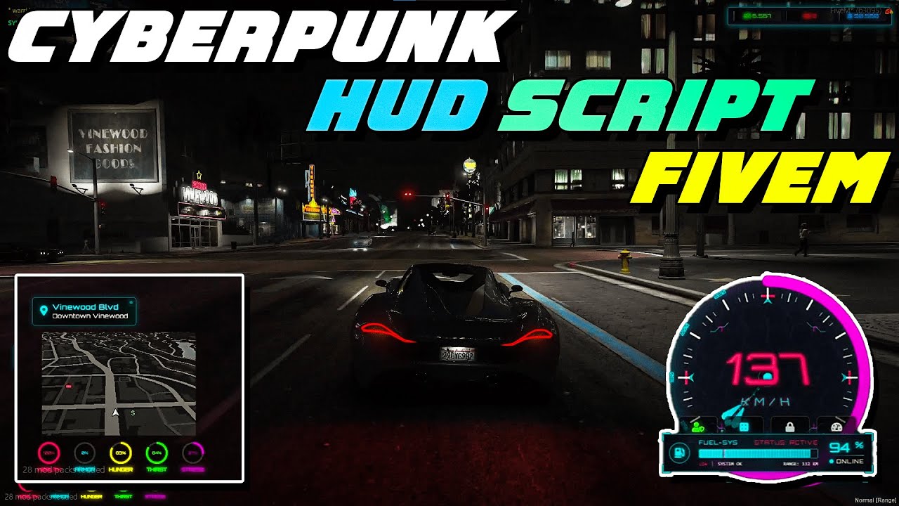 Free Cyberpunk 2077 HUD for FiveM | ES-CYBERHUD | QBCore/ESX | FiveM ...