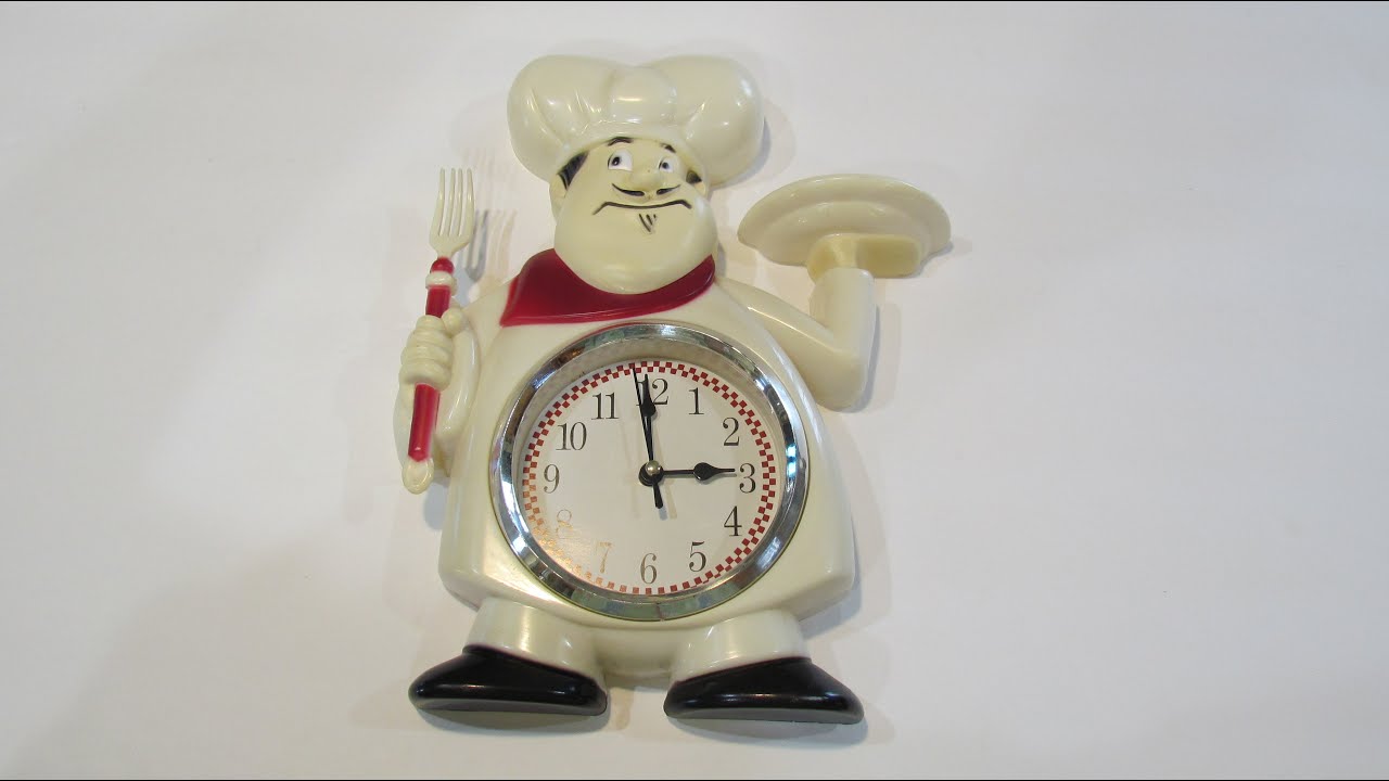 Vintage Retro Italian Chef Wall Clock - YouTube