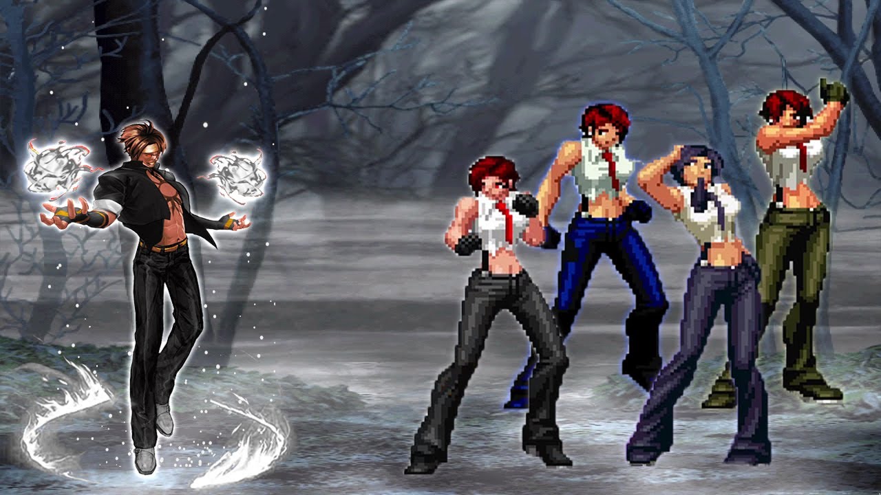[Mugen KOF] Orochi Kusanagi WF Vs Vanessa Team - YouTube