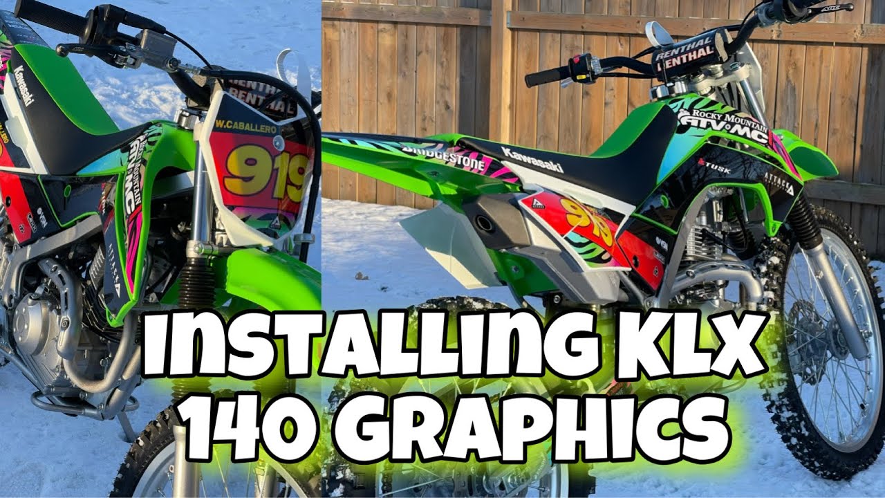 KLX 140 - INSTALLING GRAPHICS KIT #motocross #motovlog #2022 #klx # ...