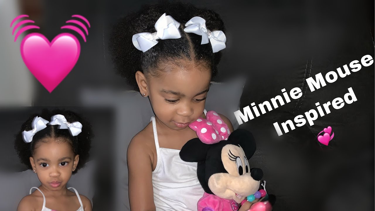 2 Week Old Style | Braid Out Into New Style | Minnie Mouse Inspired ...