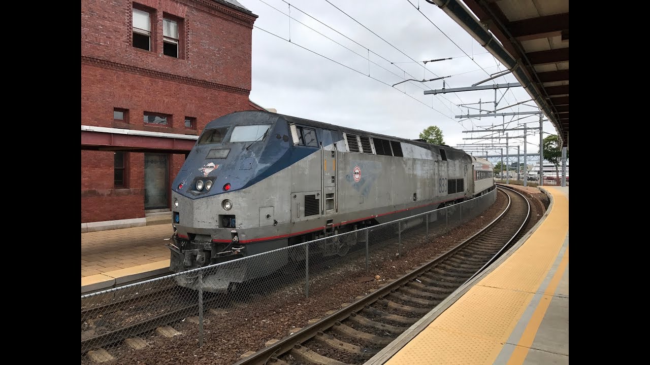 Shore Line East HD 60fps: GE Genesis P40DC 833 on Train 1616/1667 @ New ...