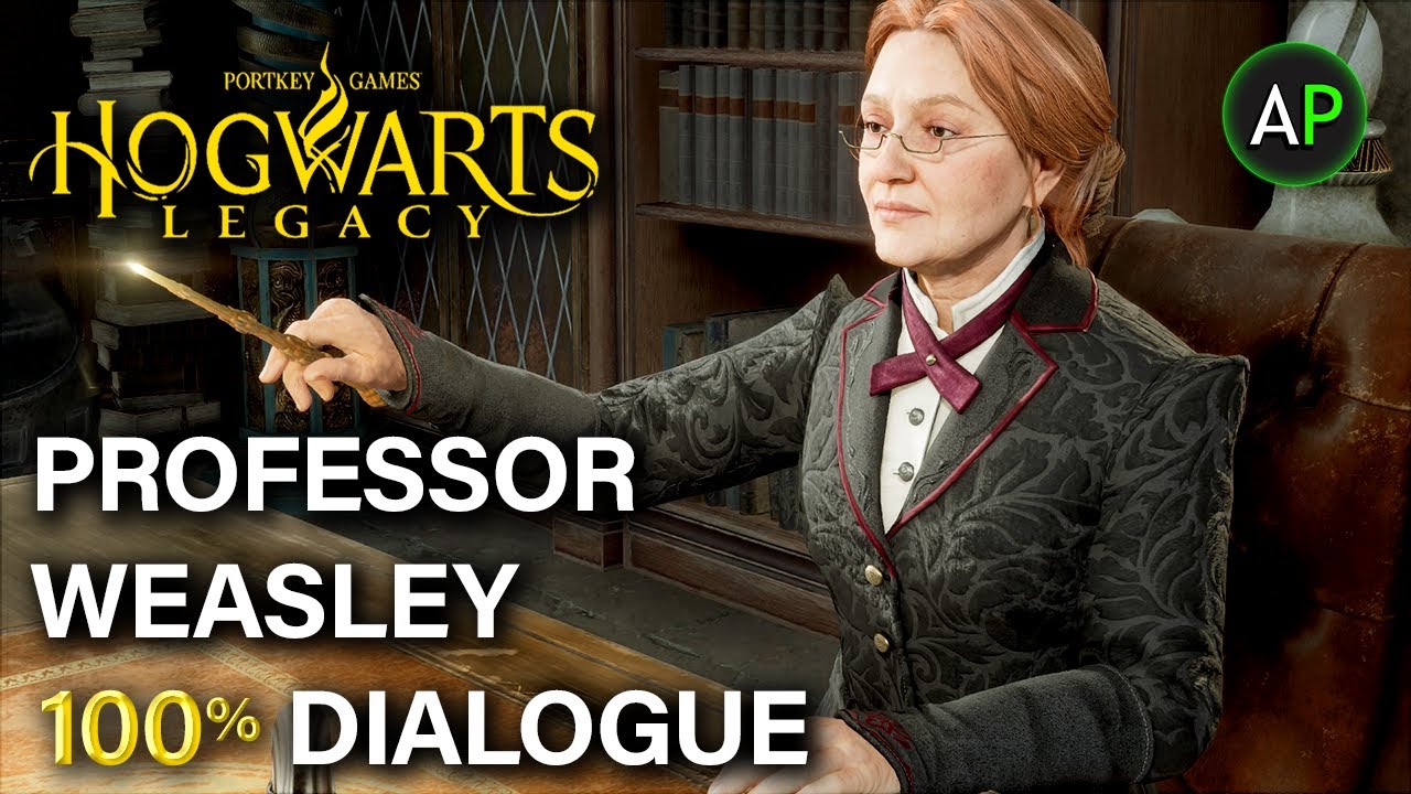 Hogwarts Legacy - Professor Weasley 100% Field Guide Dialogue & Less ...