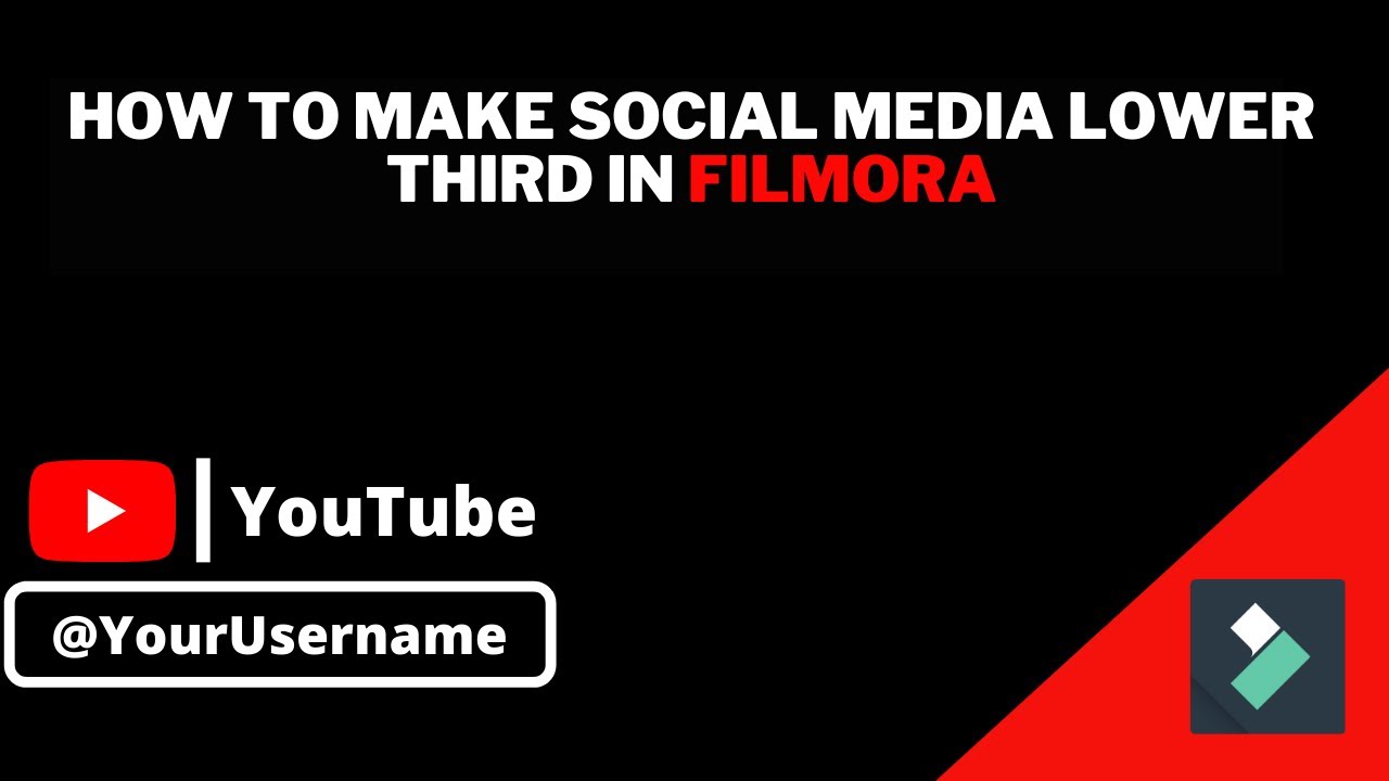 How to make Social Media Lower Third in | Filmora | - YouTube