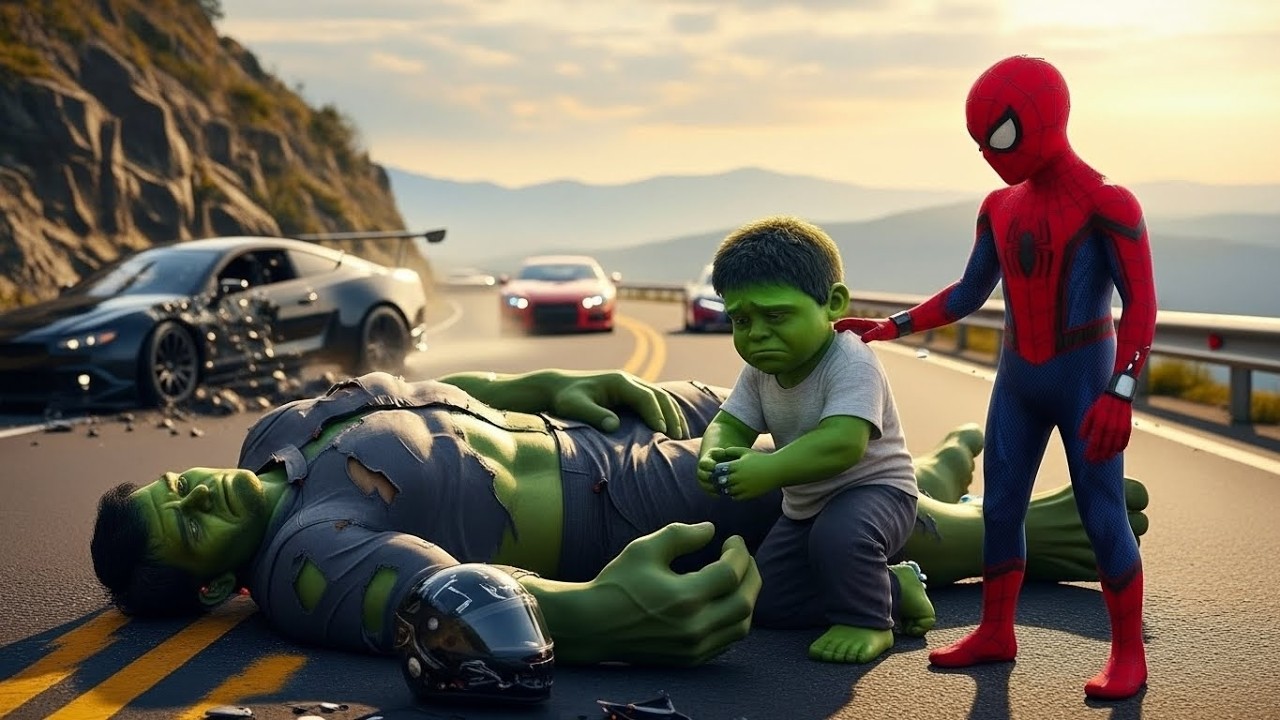 Epic Team-Up: Hulk & Spider-Man Dominate the Track | Joker Crushed ...