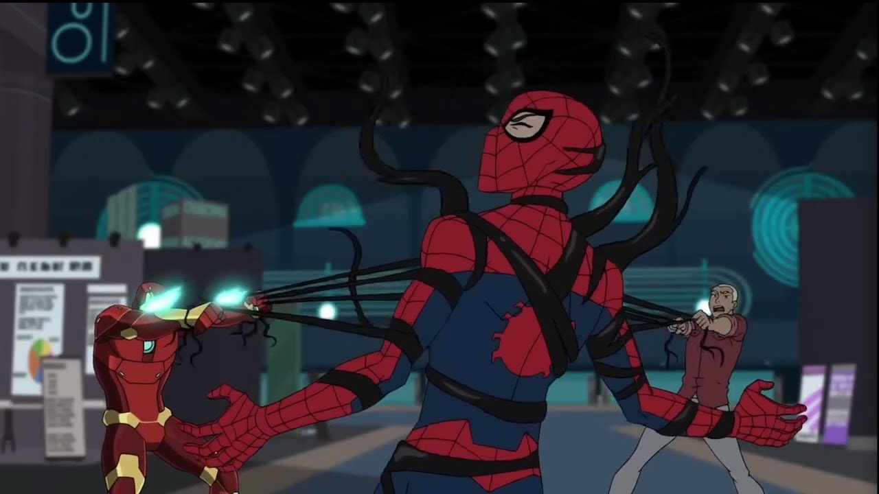 Iron Man rips off Venom from Spider-Man - YouTube