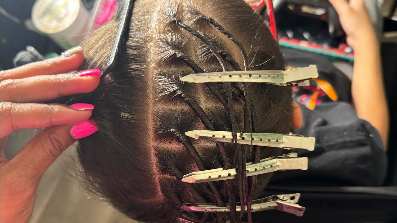 Beginner locks /re-twist mix hair with natural 4 see hair, - YouTube