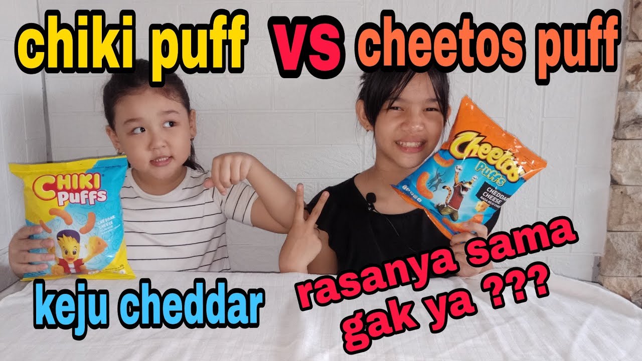 cobain chiki puff vs cheetos puff | rasanya sama gak ya ???? - YouTube