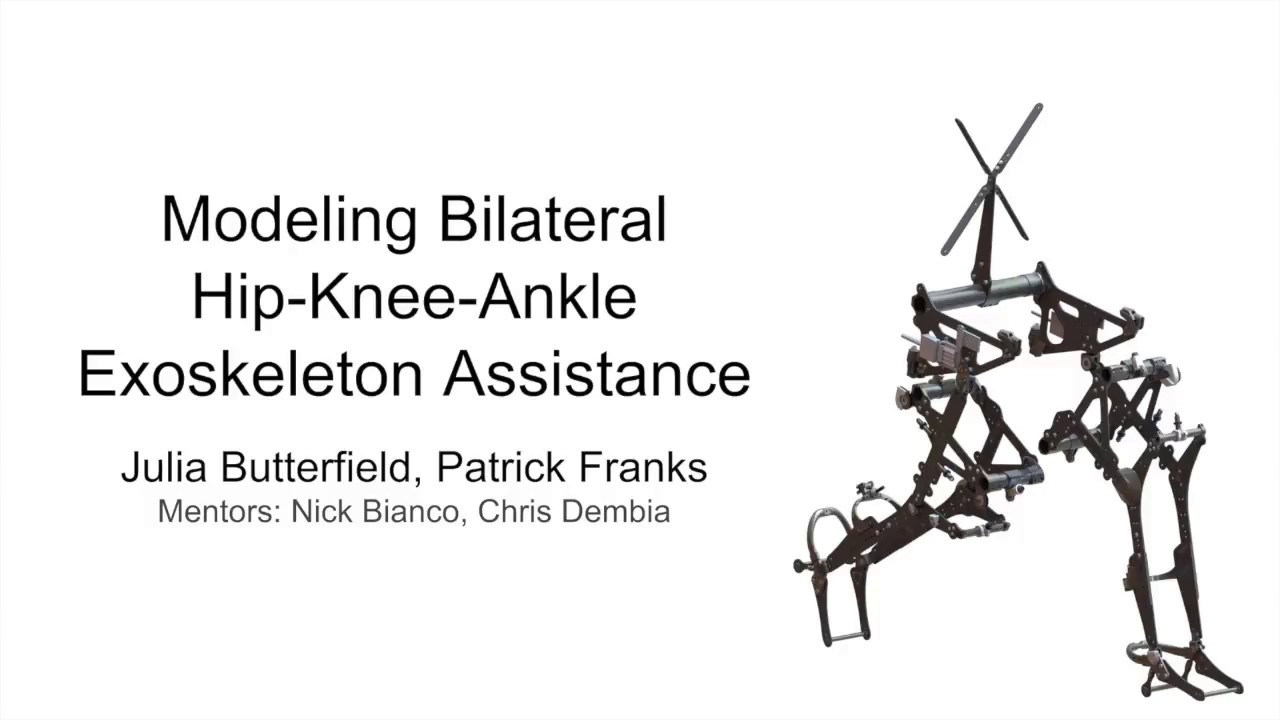 Modeling Bilateral Hip-Knee-Ankle Exoskeleton Assistance - YouTube