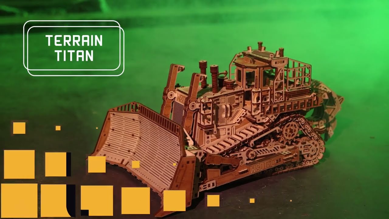 Build Your Own Wood Bulldozer with Over 1,700 Pieces