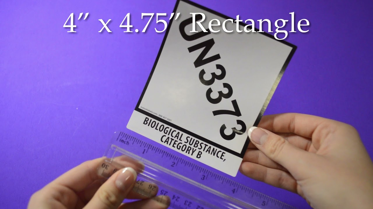 UN 3373 Labels for Biological Substance Category B Labels - YouTube