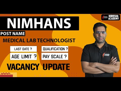 NIMHANS Medical Lab Technologist Recruitment 2024: Age, Pay ...
