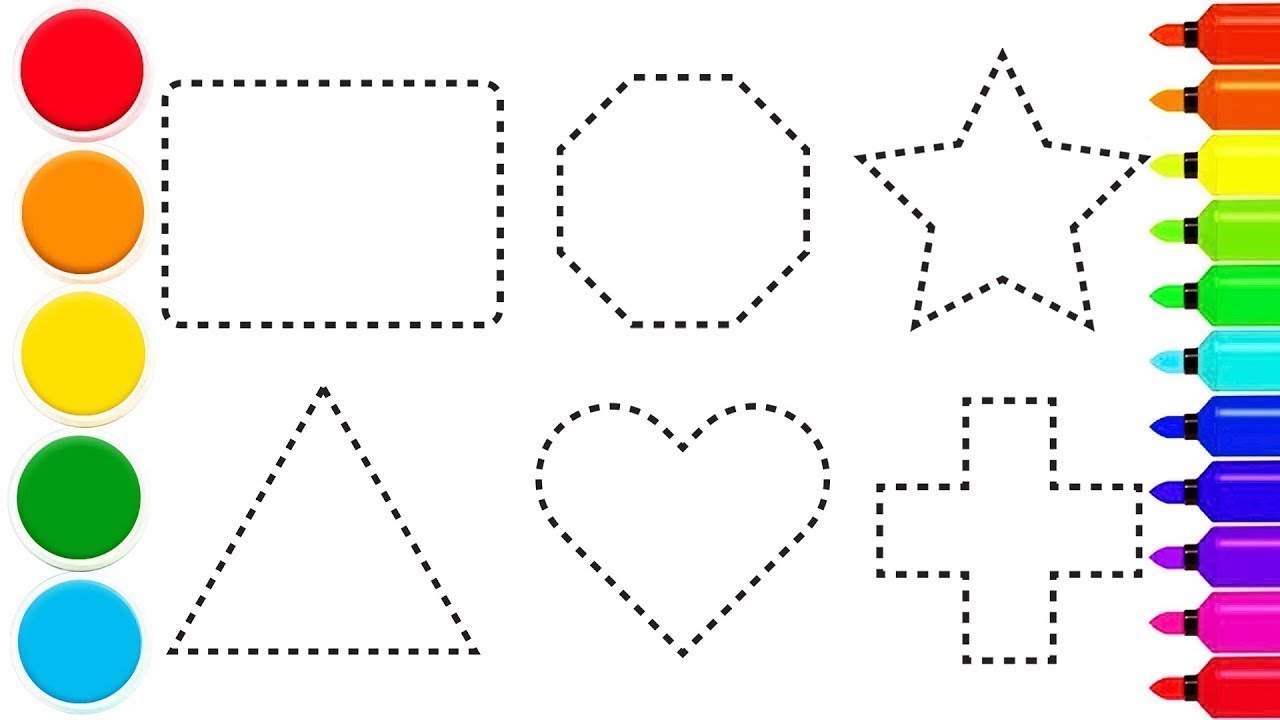 How to draw simple 2d geometric shapes | step by step - YouTube