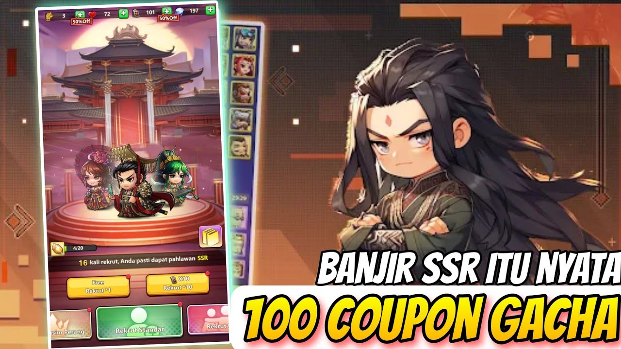 GACHA BRUTAL 100++ TICKET KITA HABISKAN🔥 PANEN SSR CHARACTER GOKIL ...