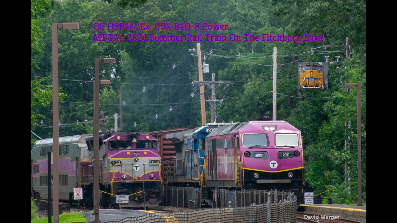 GE HSP46/Ex. CSX B40 8 Power MBTA’s 2021 Summer Rail Train On The ...