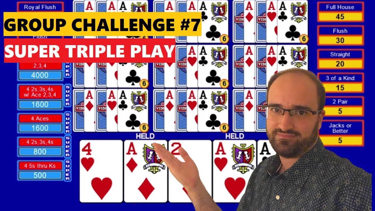 Video Poker Group Challenge: Super Triple Play Draw Poker - YouTube