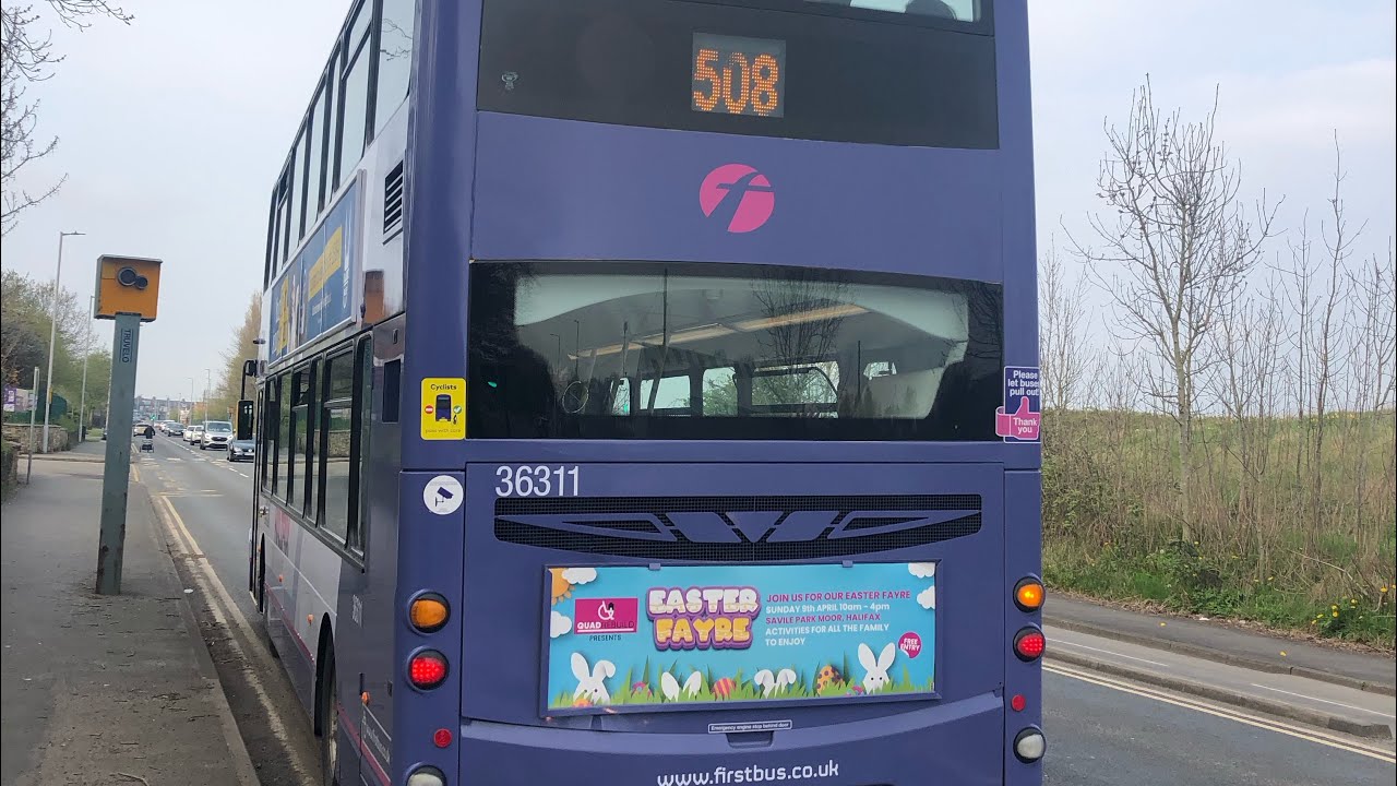First Halifax Volvo B9TL Wright eclipse Gemini 2 36311 BL14 LTA route ...