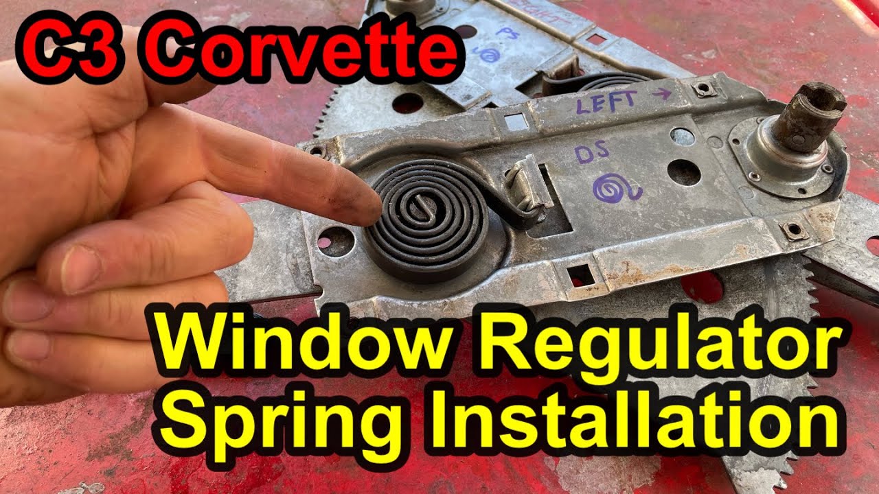 C3 Corvette Window Regulator Spring Installation - YouTube