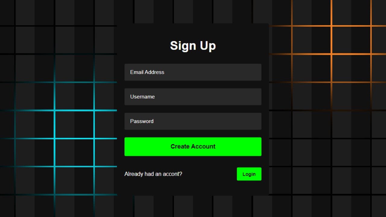 Animated Registration 🚀 Form In Html Css And Javascript Mousemove Effects Youtube 1491