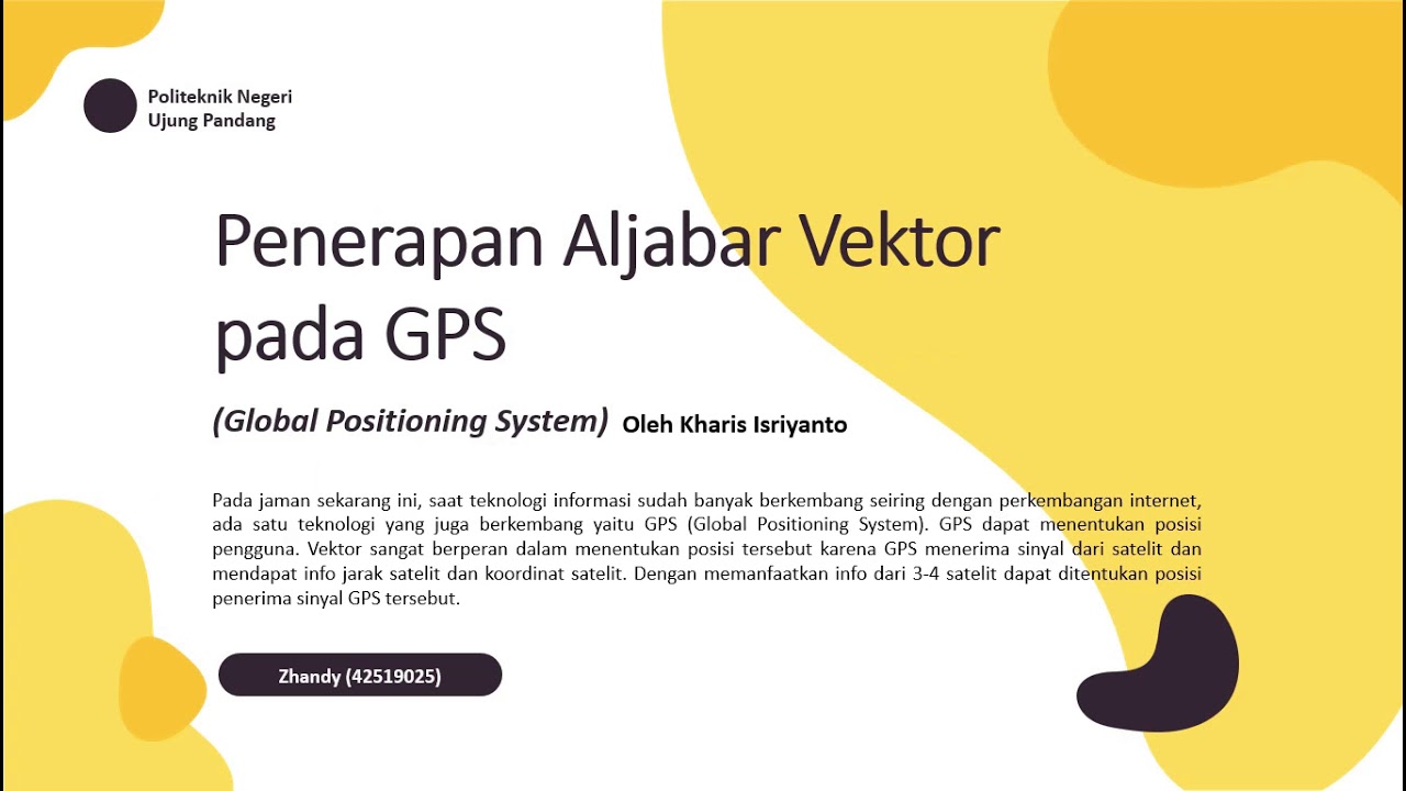 Penerapan Aljabar Vektor pada GPS - YouTube