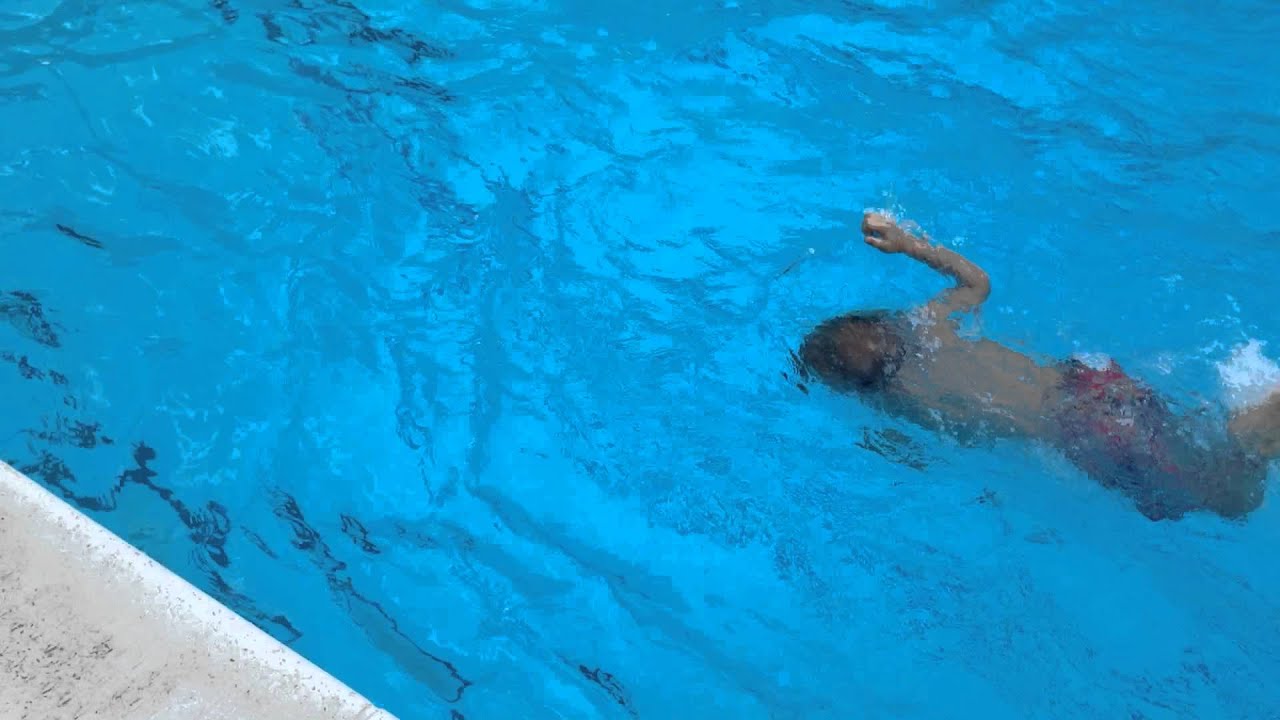 Miles jumps off the diving board - YouTube