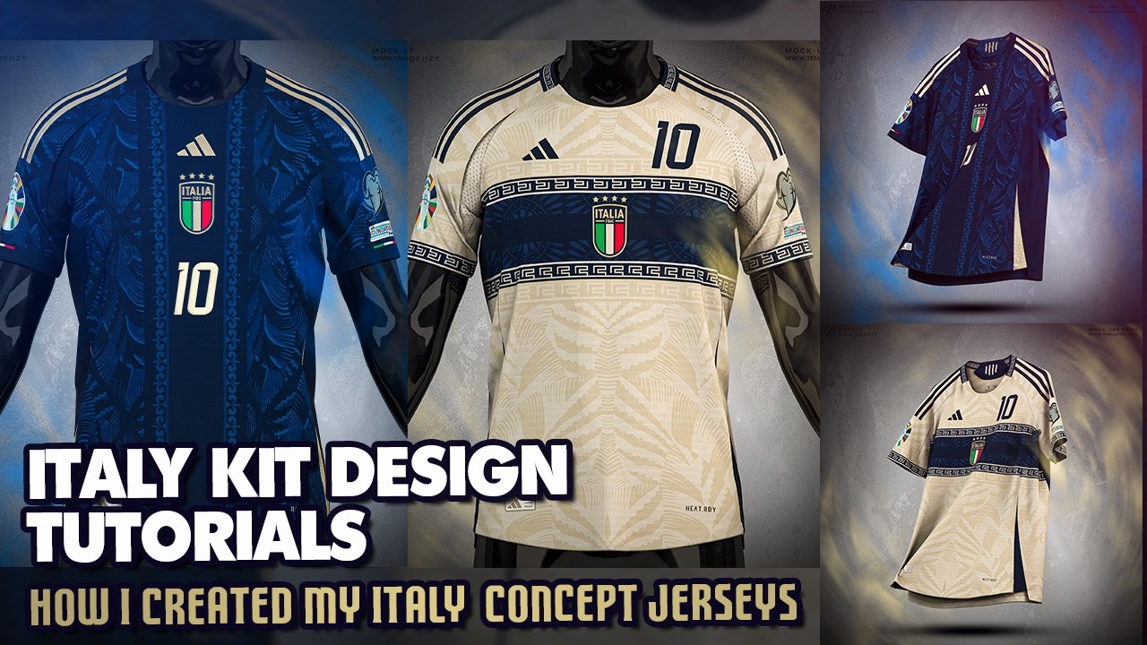 Italy Concept Football Kits | Photoshop Tutorial - YouTube