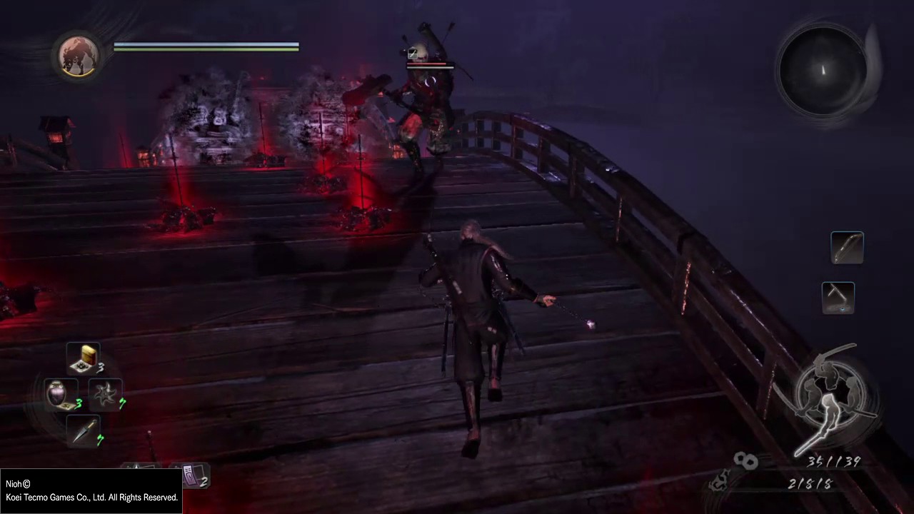 Nioh - Bridge boss strategy [EASY] - YouTube