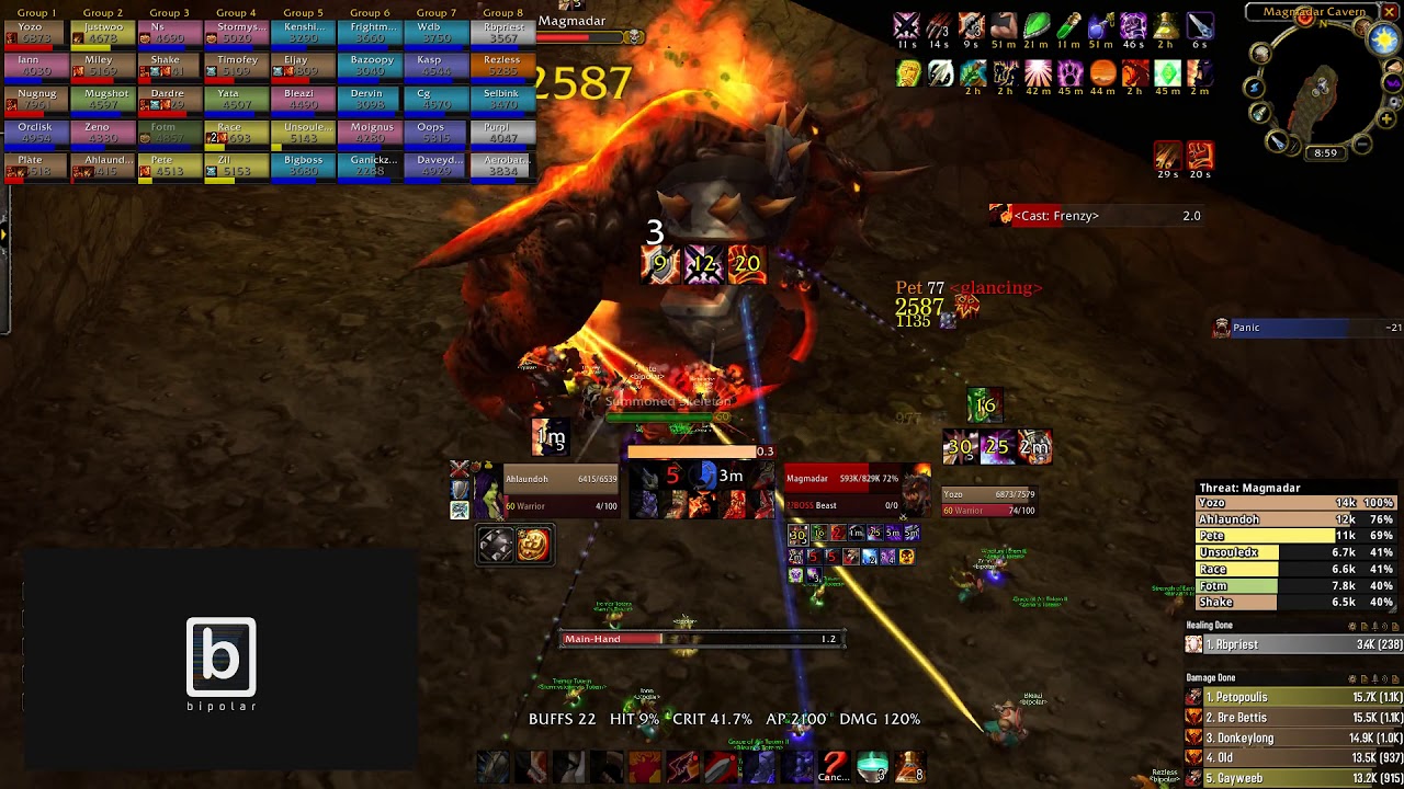 Classic WoW Fury Warrior Rank 1 2H Fury (Slam) Magmadar 10/22/2019 ...