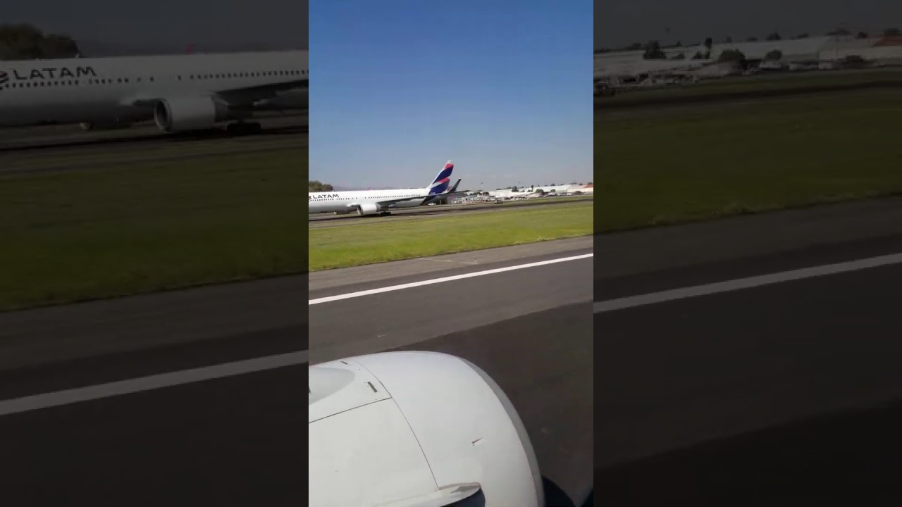 Despegue de avión en CDMX - YouTube