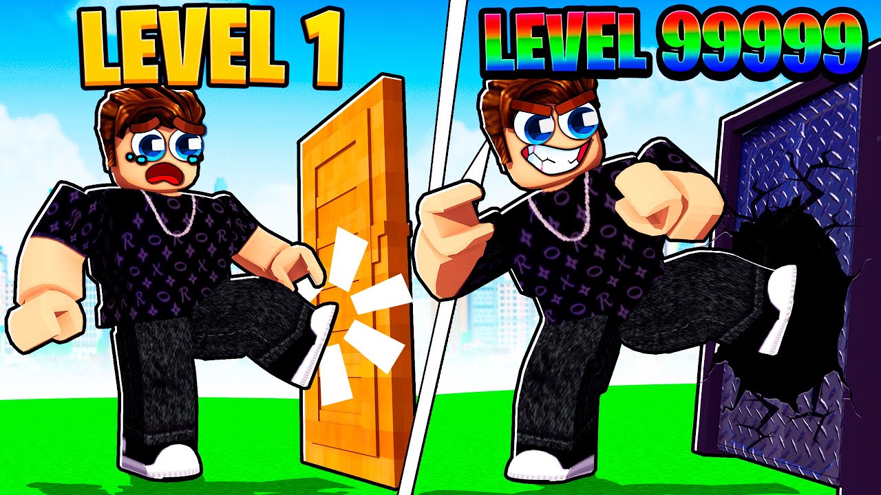 QUEBREI TODAS as PORTAS no SIMULADOR DE CHUTAR PORTAS! - ROBLOX - (Kick ...