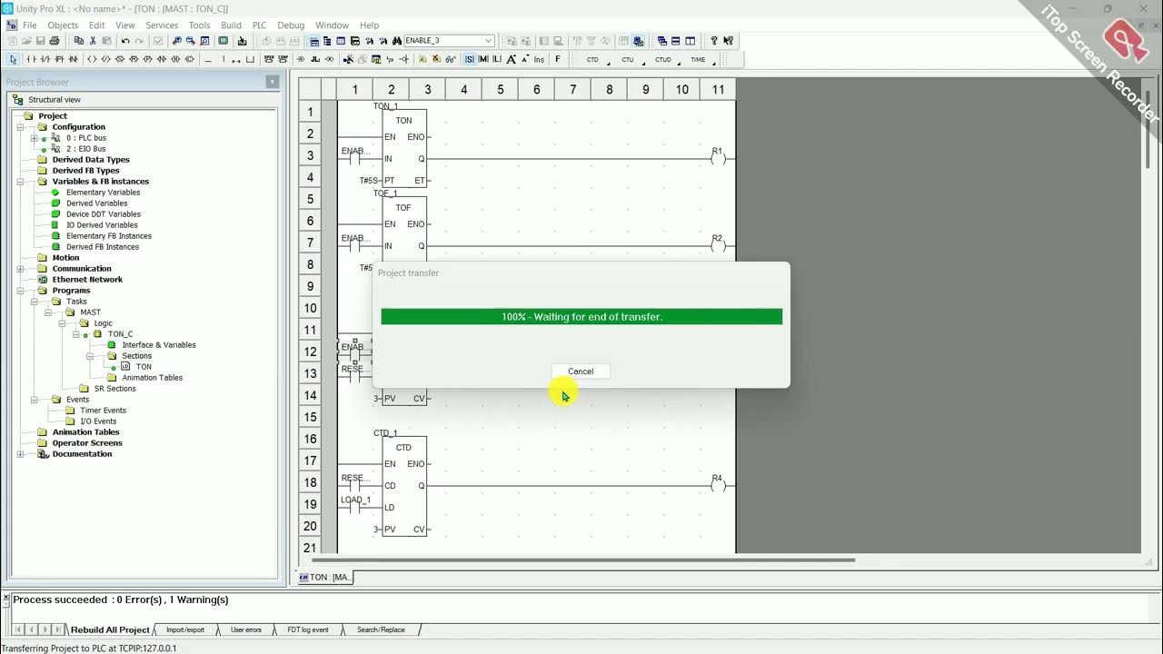 UNITY PRO XL [ TON,TOF,CTU.CTD ] PROGRAMMING - YouTube