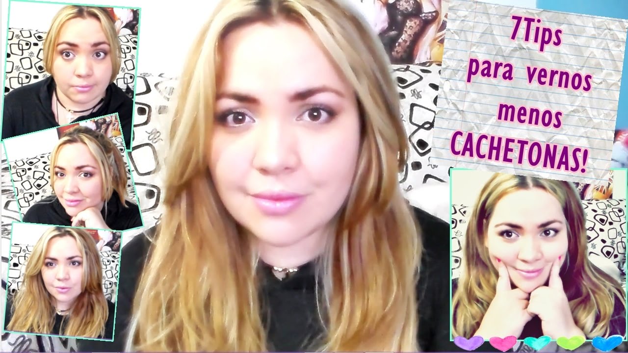 7 Tips Para vernos menos CACHETONAS | Como disimular la cara REDONDA ...