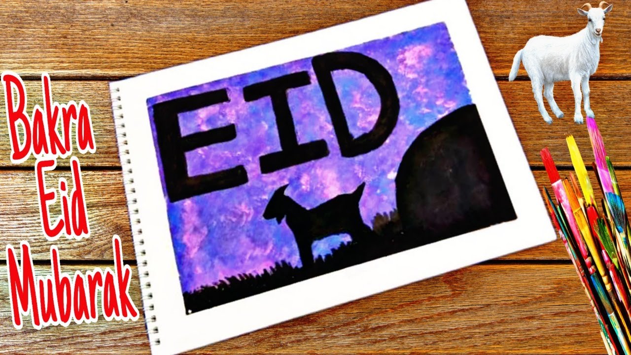 Bakra Eid sepcial Painting step by step with watercolour | Eid ul Adha ...
