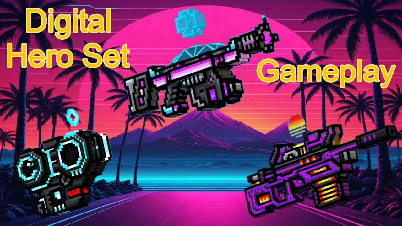 Pixel Gun 3D - Digital Hero Set Gameplay - YouTube