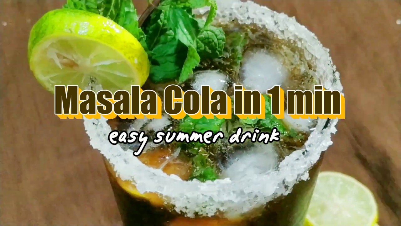Masala cola in 1 min || Easy summer drink || RasoiOfRagini - YouTube