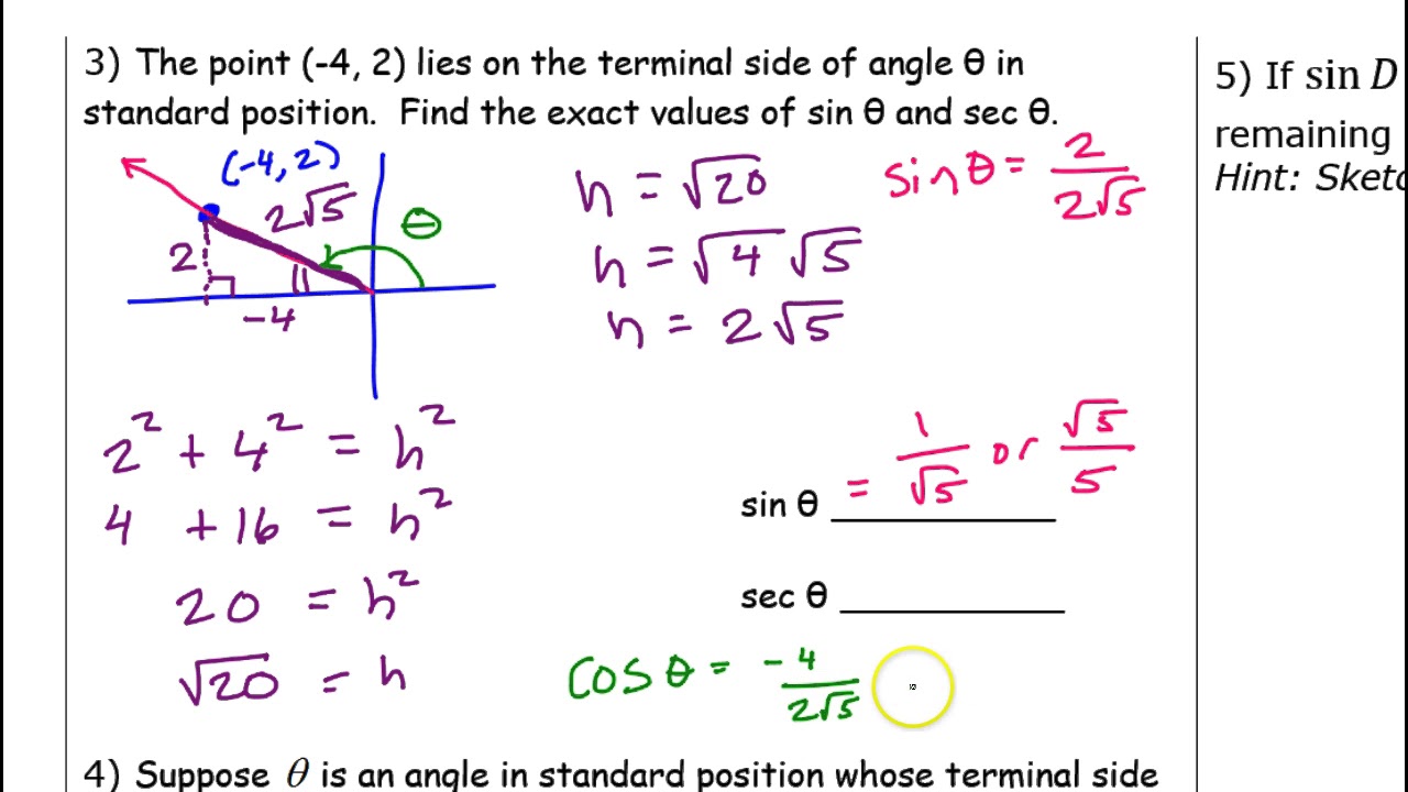 Day 9 Quiz A 3 To 5 Find Trig Values Given A Point A Quadrant Or A day-9-quiz-a-3-to-5-find-trig-values-given-a-point-a-quadrant-or-a