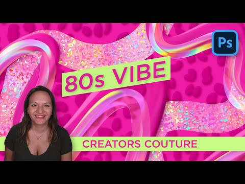 Funky Barbie & 80s Inspired Digital Art Background: Pink, Iridescent ...
