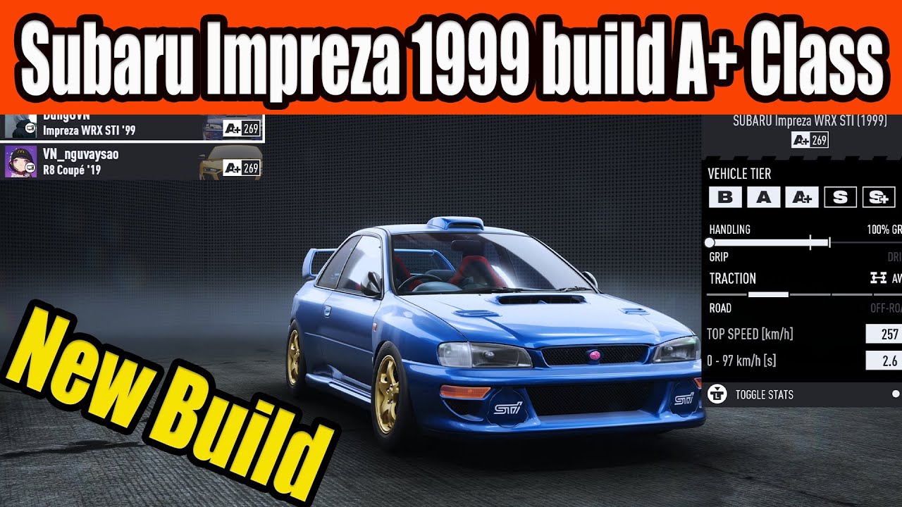 Subaru Impreza 1999 build A+ Class in NFS Unbound - New Build - YouTube