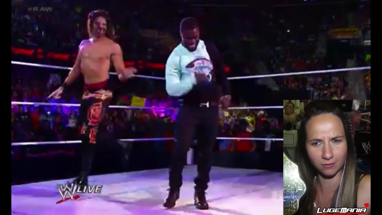 WWE Raw 6/16/14 Adam Rose Summer Rae vs Fandango Layla with Kevin Hart ...