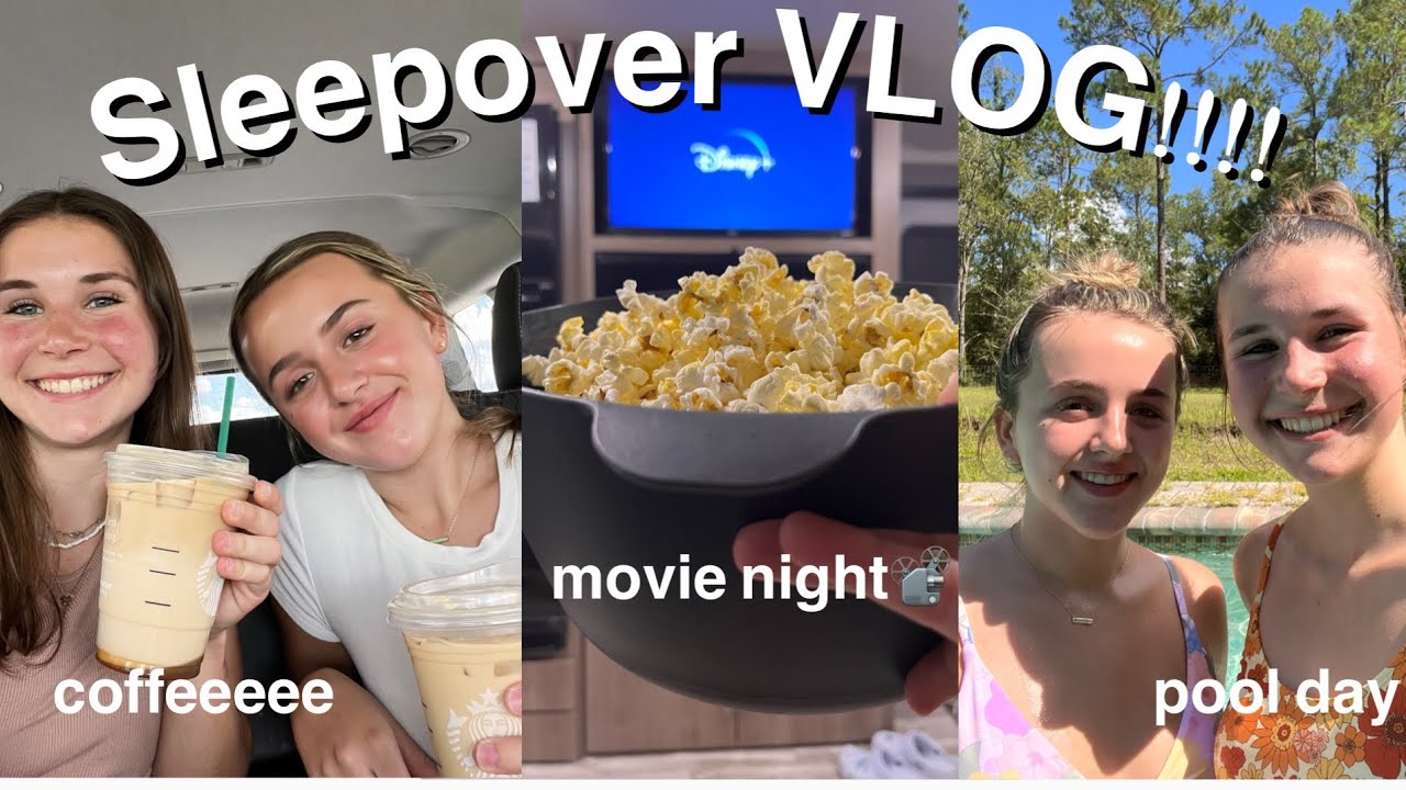 Sleepover VLOG(swimming, workouts, and volleyball)!! - YouTube