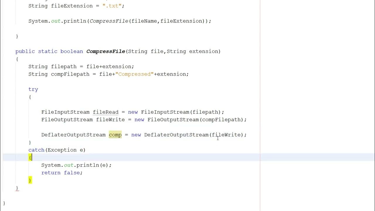 How to Compress a File Using Java (Text Based Files) - YouTube