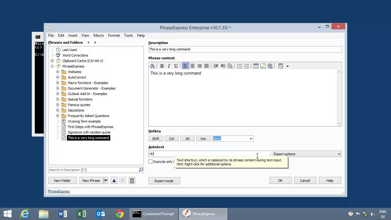 Expand shortcuts into long commands in Windows cmd.exe - YouTube