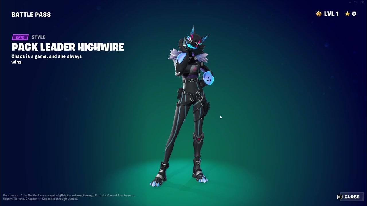 Pack Leader Highwire Fortnite Epic Style Youtube